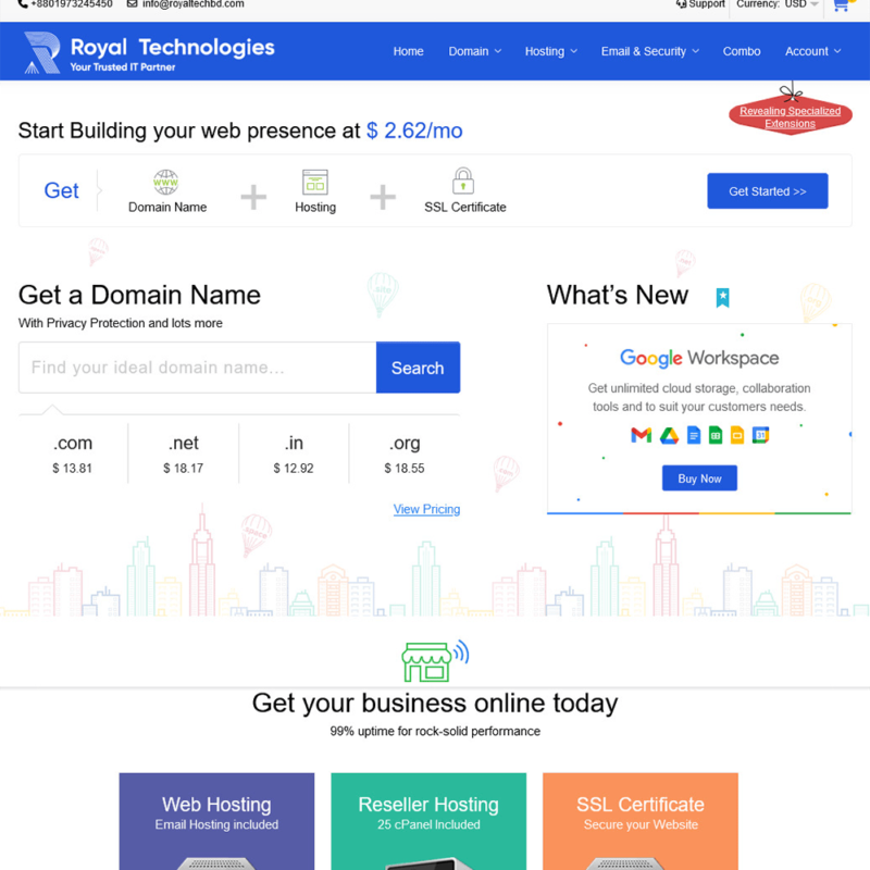 Royal Blue Supersite2 Theme – Royal Technologies